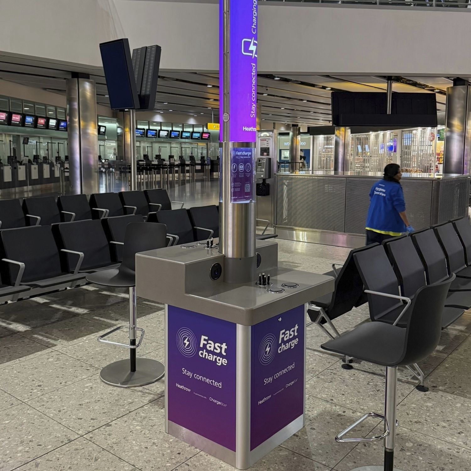 Mobile phone charging station - ChargeBox - for airport