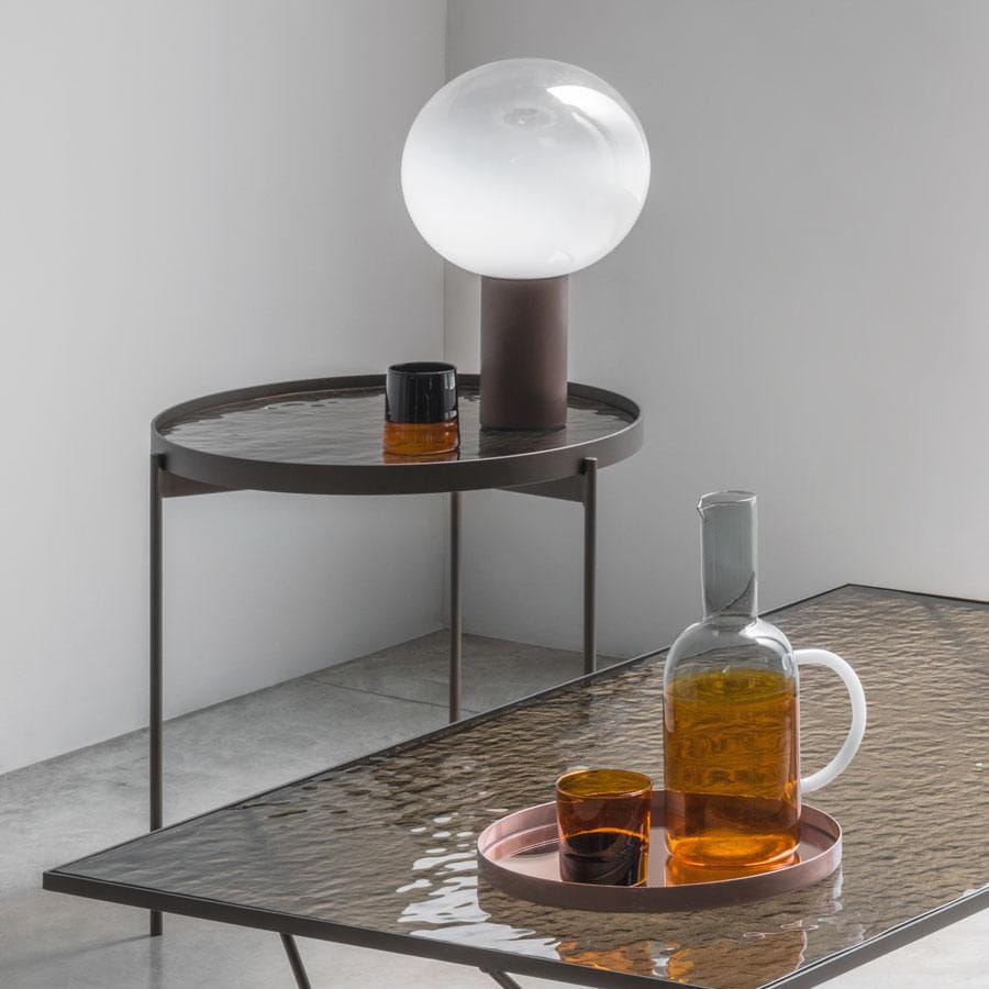 Contemporary side table - ESPRIT - pezzani home collection - glass ...