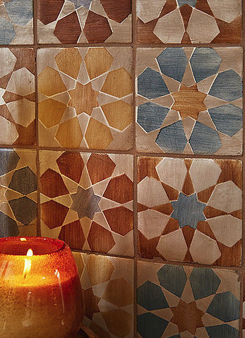 Terracotta tile - TILE & DESIGNS - embossed / indoor / wall