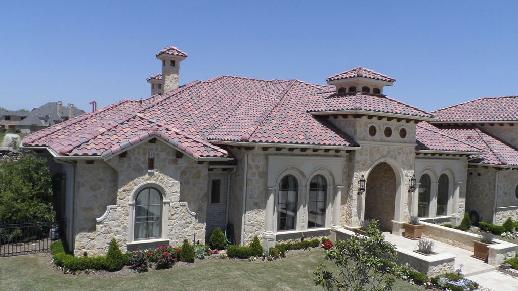 French roof tile / concrete / red - MEDITERRANEAN : SAN ANTONIO BLEND ...