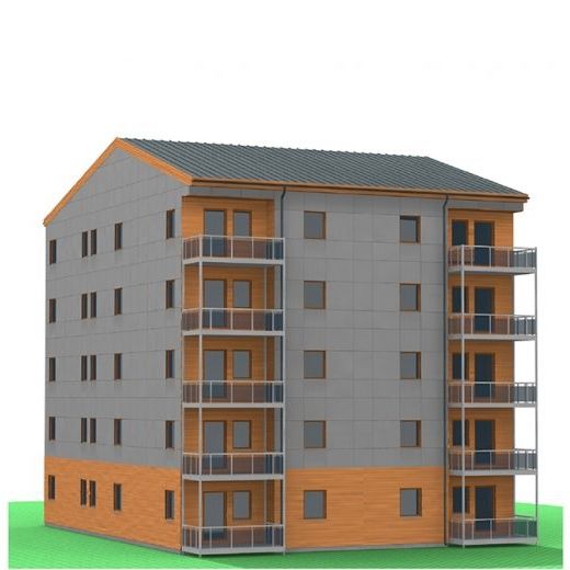 Modular building - OBAS - Nordic Homes - concrete / steel / steel framing