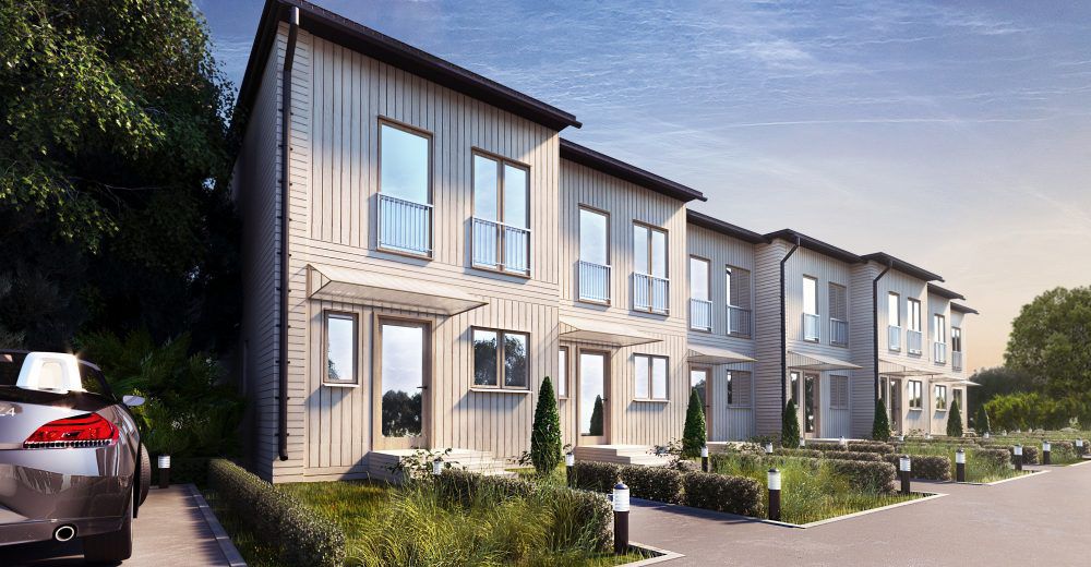 Prefab house - ROWHOUSE BLUEBERRY - Nordic Homes - eco-friendly ...