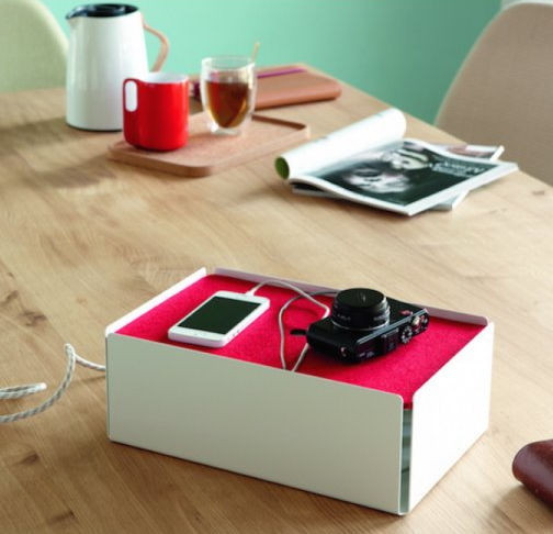 Wall-mounted pin tray - Konstantin Slawinski - painted steel / felt