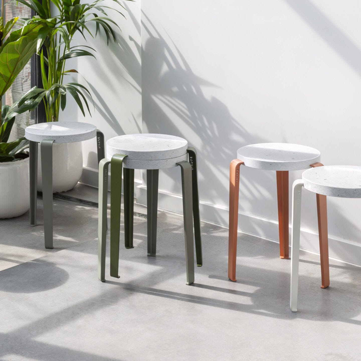 Contemporary stool - LOU VENEZIA - TIPTOE - plastic / made from ...