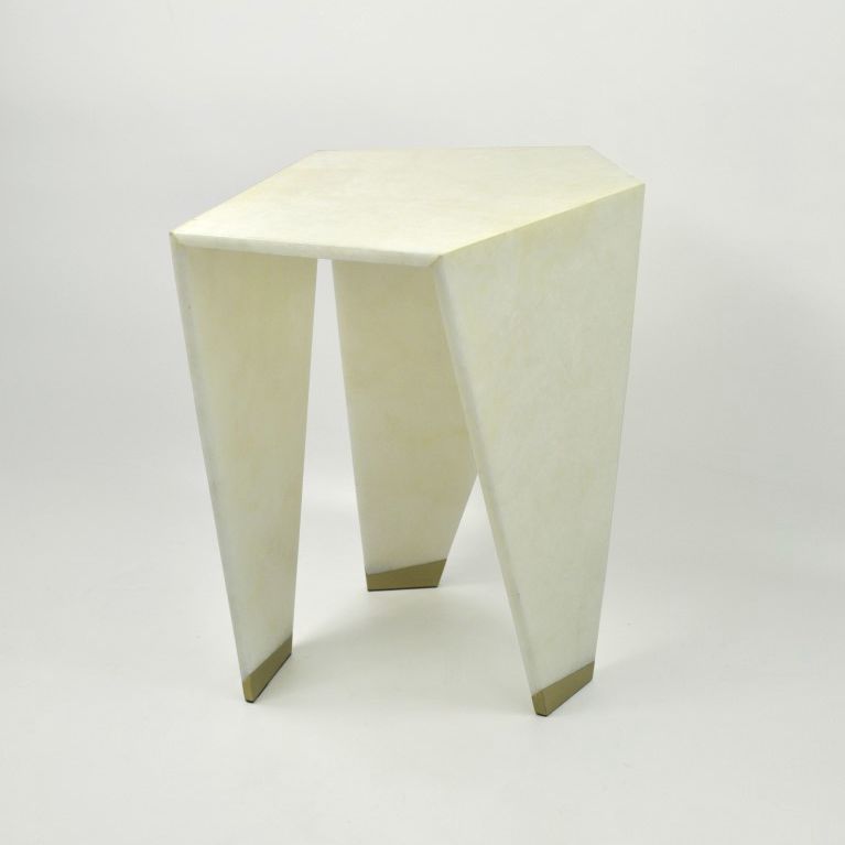 Contemporary side table - TB HEXA CRS/BR - GINGER BROWN - crystal ...