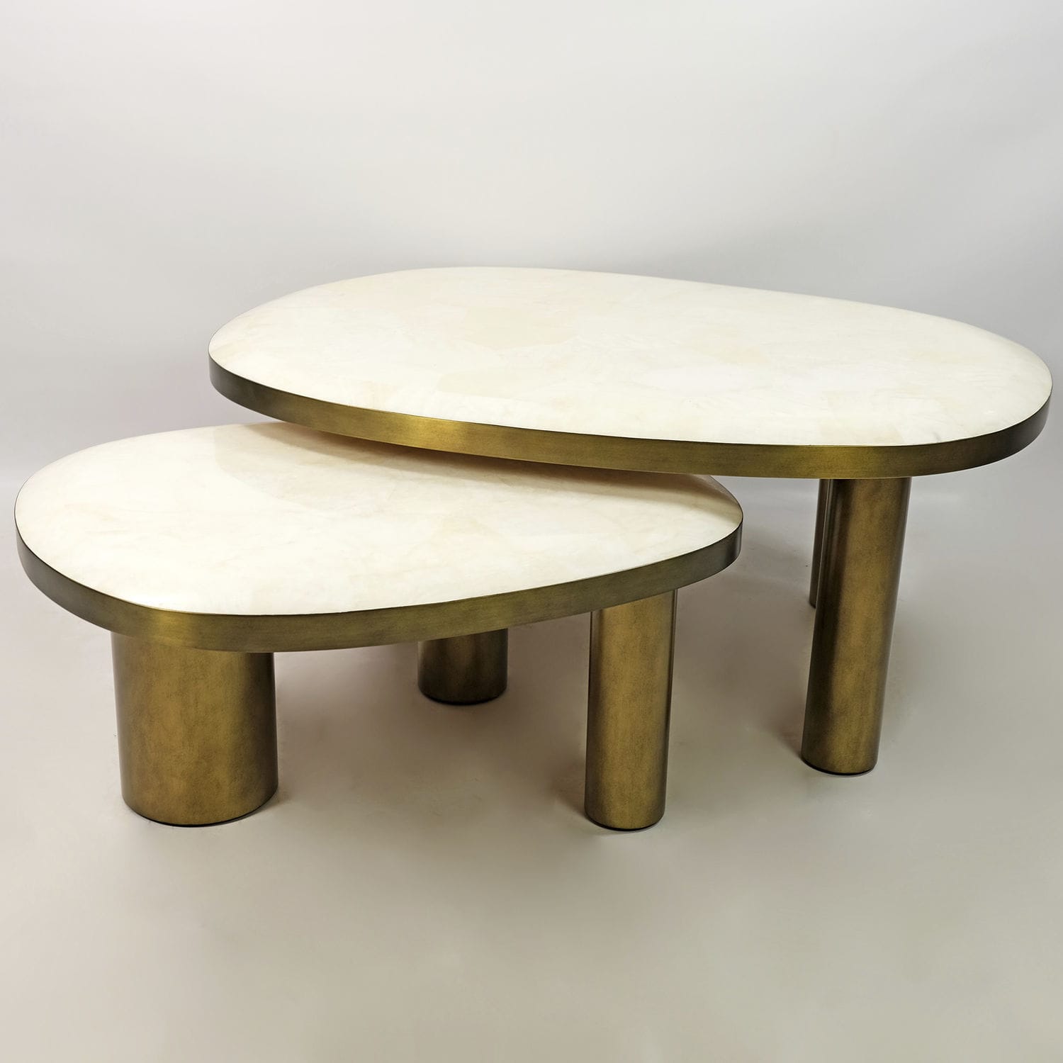 Organic design coffee table - TB COF OVOID (set de 2) - GINGER BROWN ...