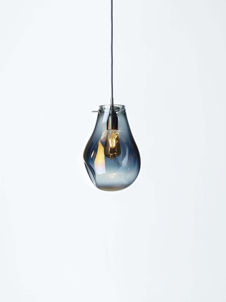Pendant lamp - SOAP (silver/gold/blue) - BOMMA - glass / contemporary ...