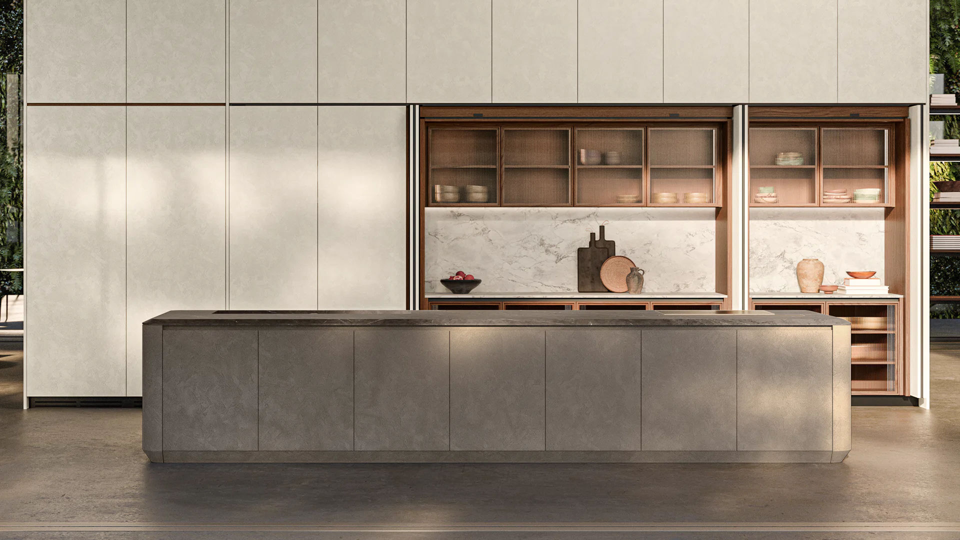 Contemporary kitchen - HIDE PRO - Boffi - composite / island / handleless