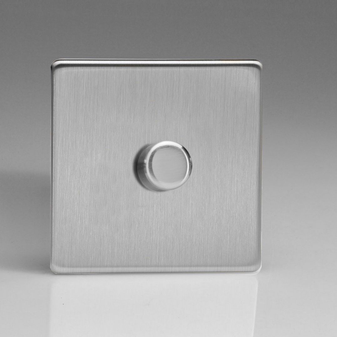 Light dimmer switch - ACB-DSL - ALSO & CO - rotating / recessed / steel