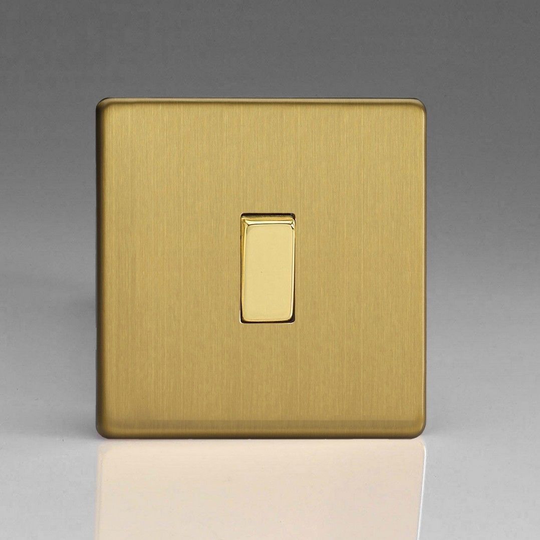 Light switch - LTB-RS1 - ALSO & CO - rocker / recessed / brushed brass