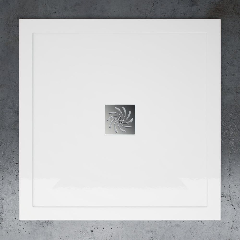 Square shower base - Lusso Stone - raised / flush / natural stone