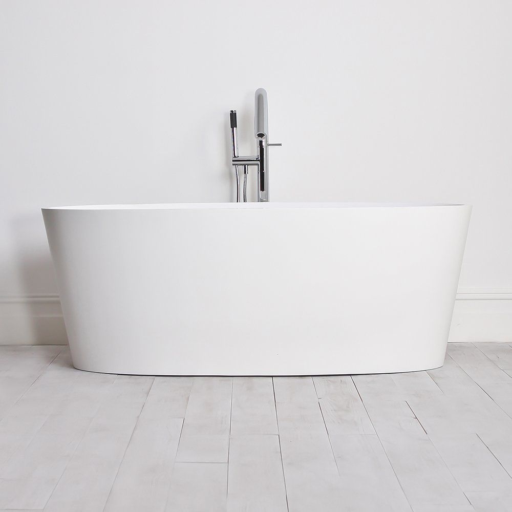 Oval bathtub - KURV 1600 - Lusso Stone - free-standing / contemporary ...