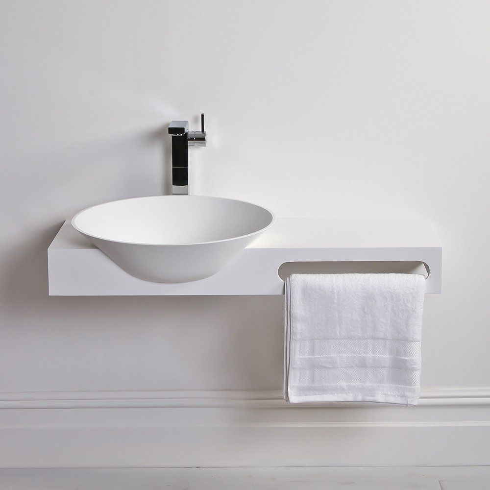 Wall-mounted washbasin - RAVELLO - Lusso Stone - limestone / stone ...