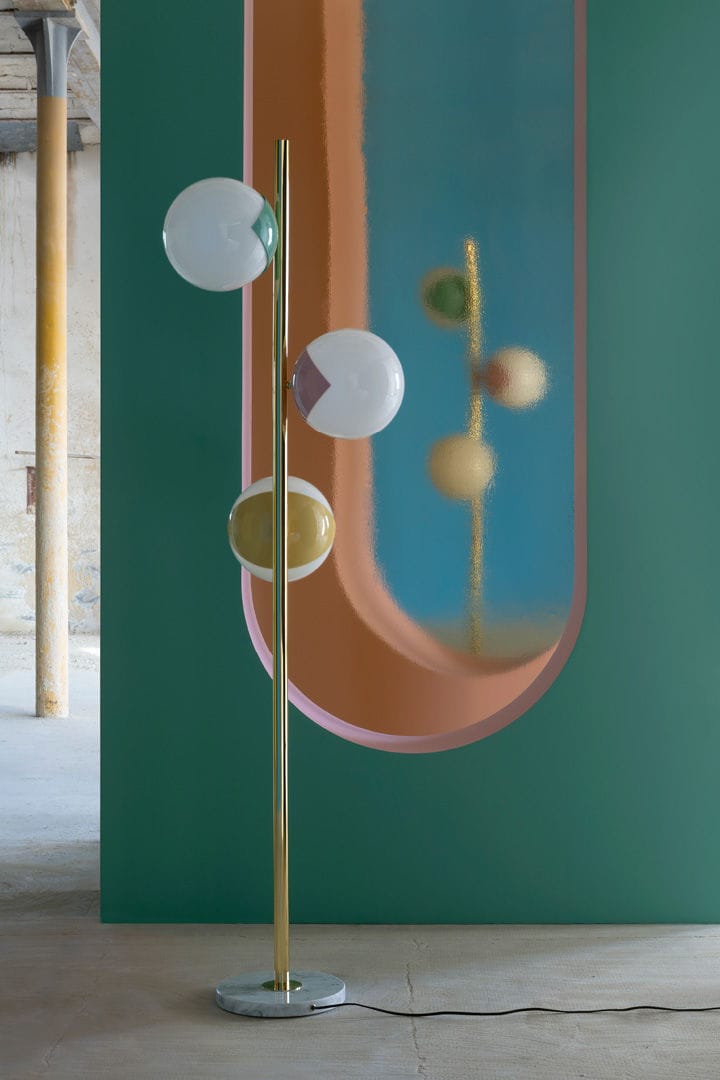 Floor-standing lamp - POP-UP - MAGIC CIRCUS EDITION - brass / blown ...