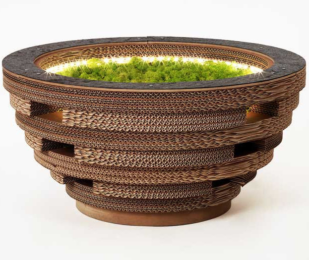 Original design coffee table - TAPPO - Lessmore - cardboard / cardboard ...