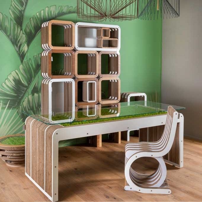 Free-standing desk - MORE PLUS - Lessmore - original design / wooden ...