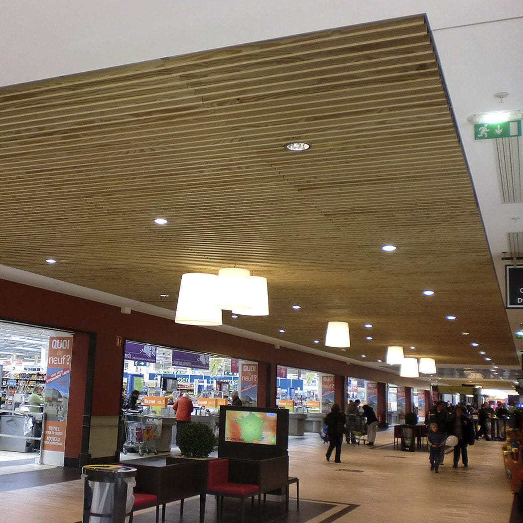 Wooden suspended ceiling - LAUDER LINEA 2.6.10 - Process Bois by ...