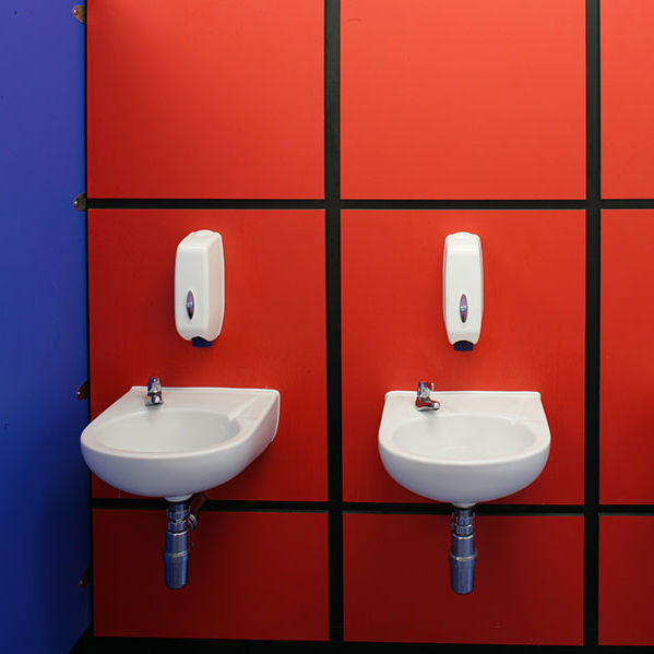 Wall-mounted paneling - MELAMINE FACED DUCTING - Washroom Washroom ...