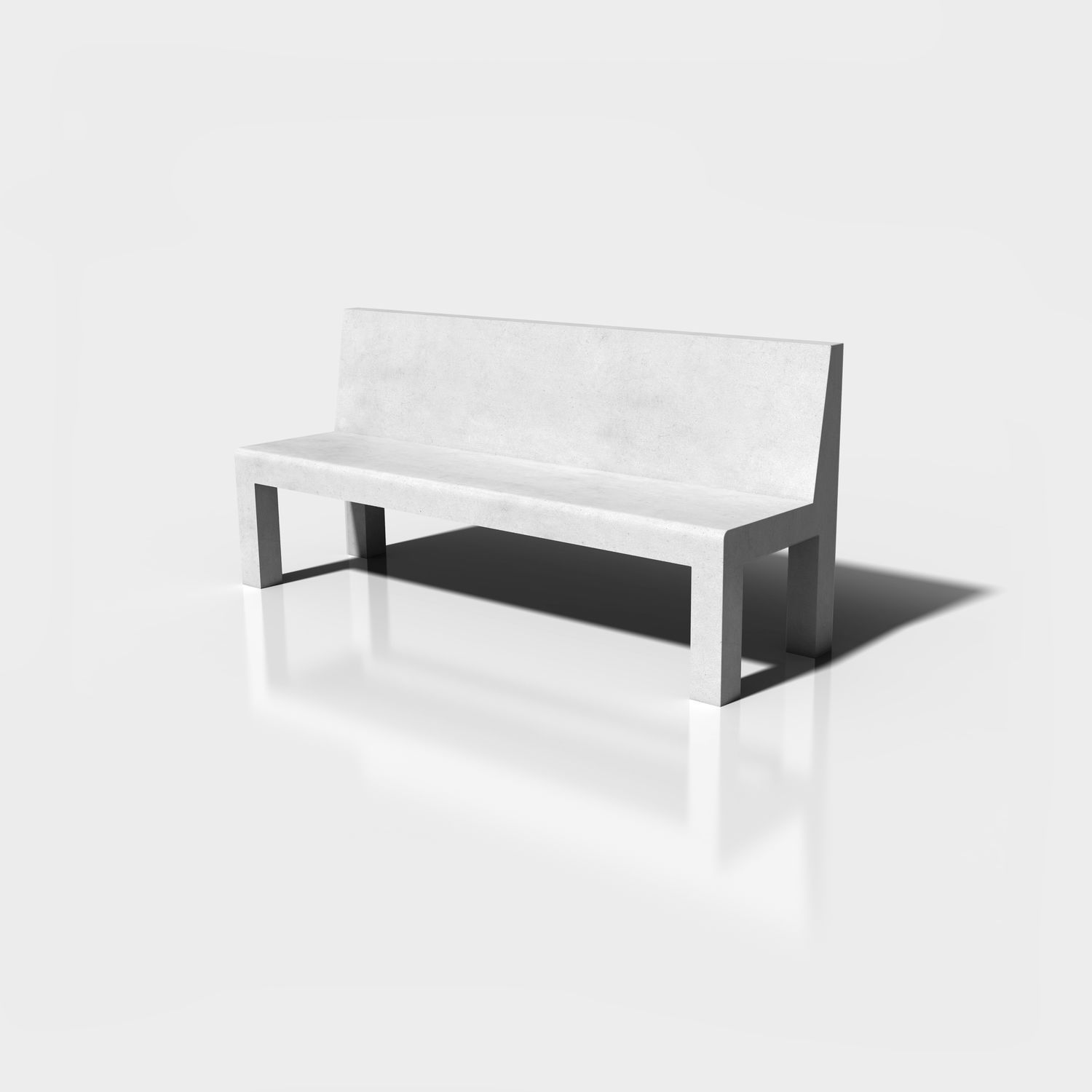 Contemporary public bench - STAMP - MOBILUM - high-performance concrete ...