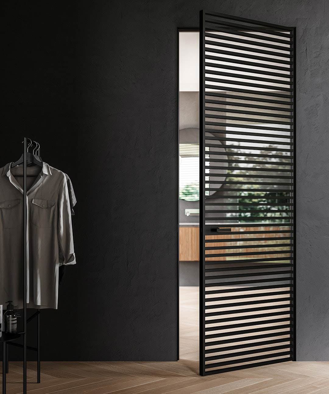 Interior door - LINE - adielle srl - aluminum / swing / sliding