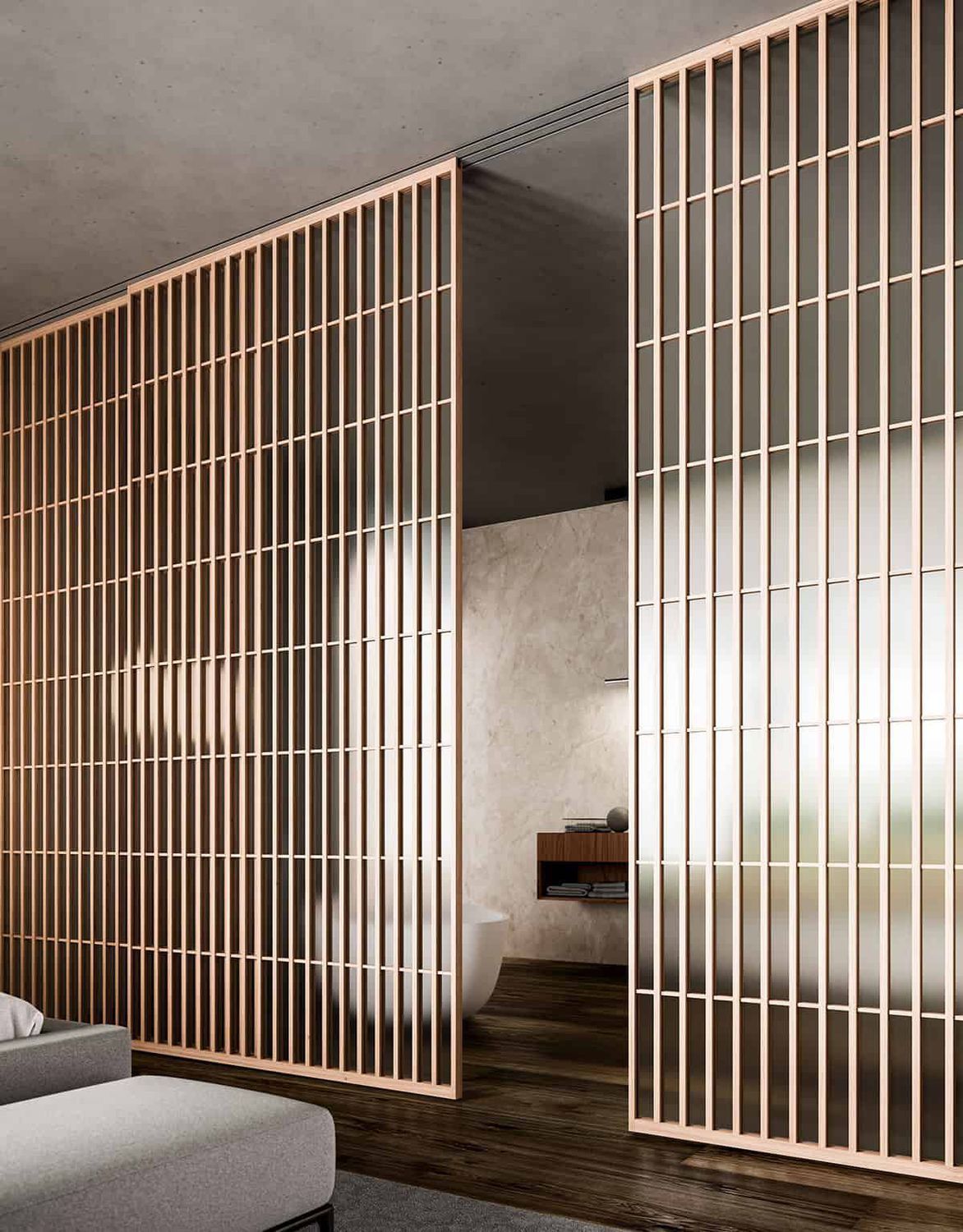 Interior door - JAPO - adielle srl - aluminum / sliding / pivoting with ...