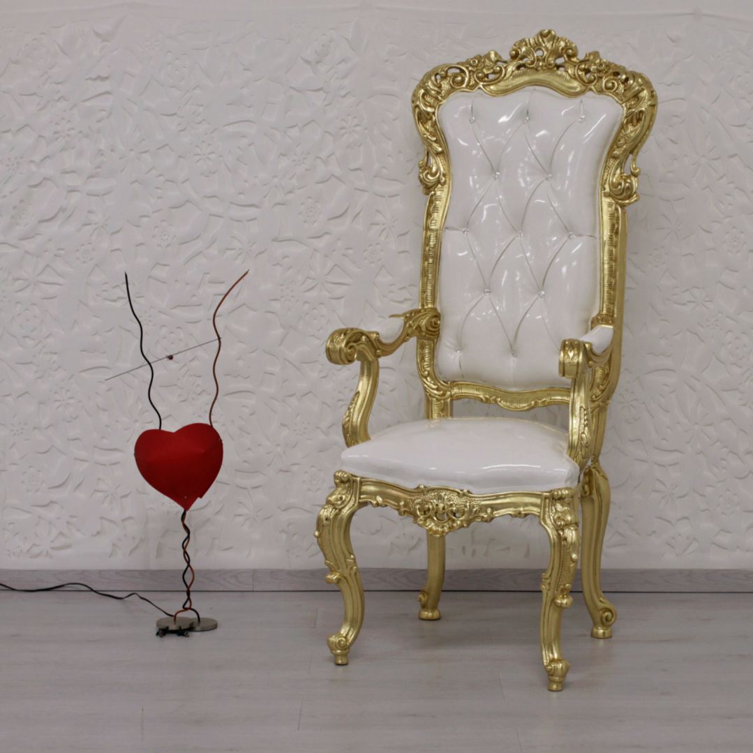 New Baroque design chair - PUTTO - ORSITALIA - living room / velvet / satin