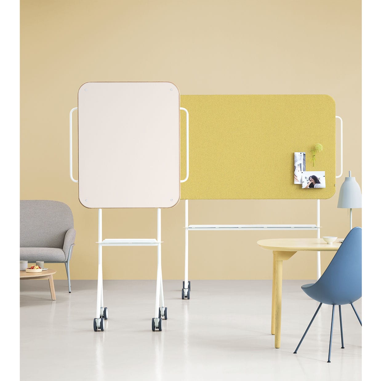 Free-standing office divider - MEZZO - ZilenZio - steel / chipboard ...