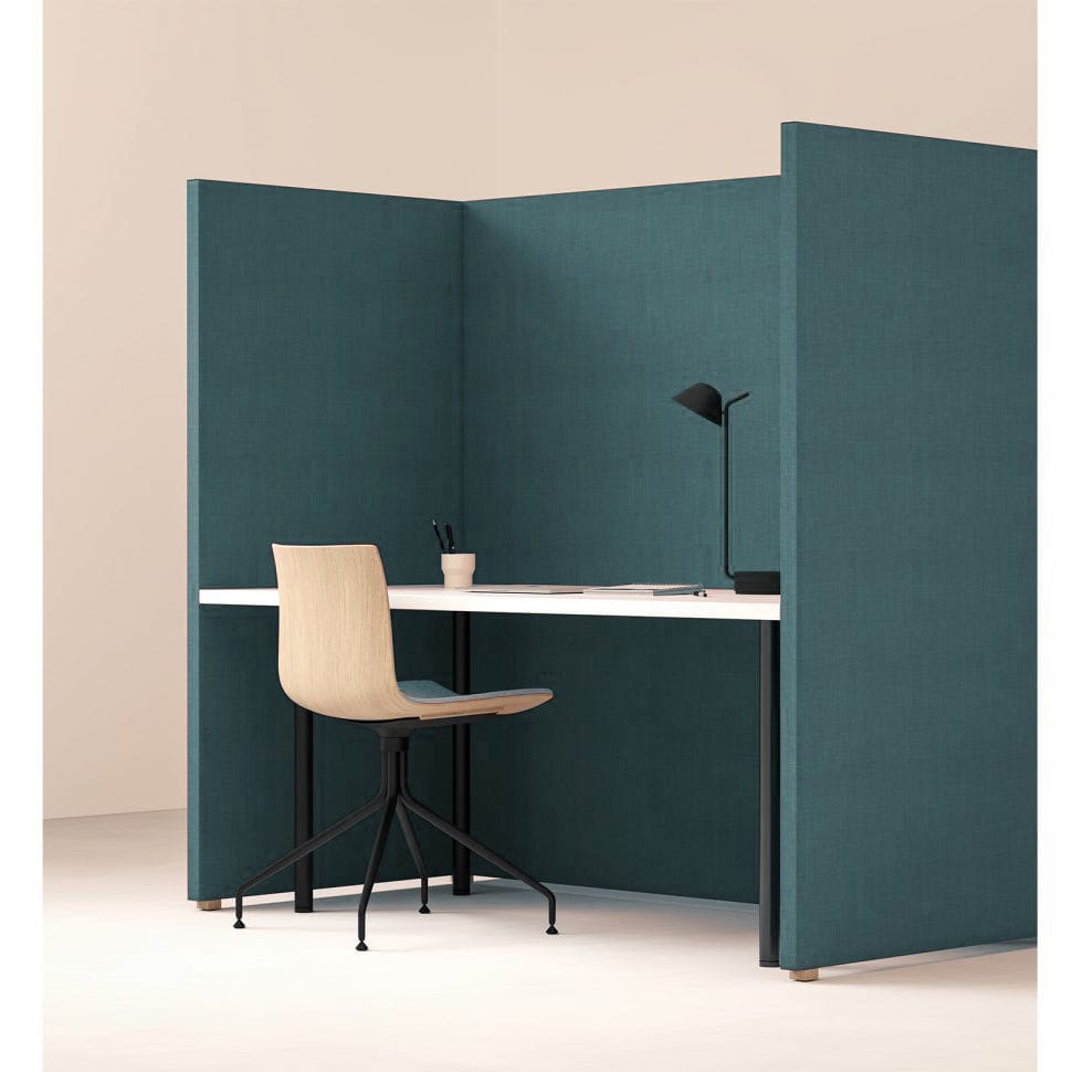 Free-standing office divider - OPTIMA - ZilenZio - metal / plastic / PET