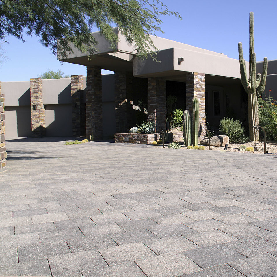 Stone paver - 12 x 12 - ACKER STONE - outdoor / smooth / embossed
