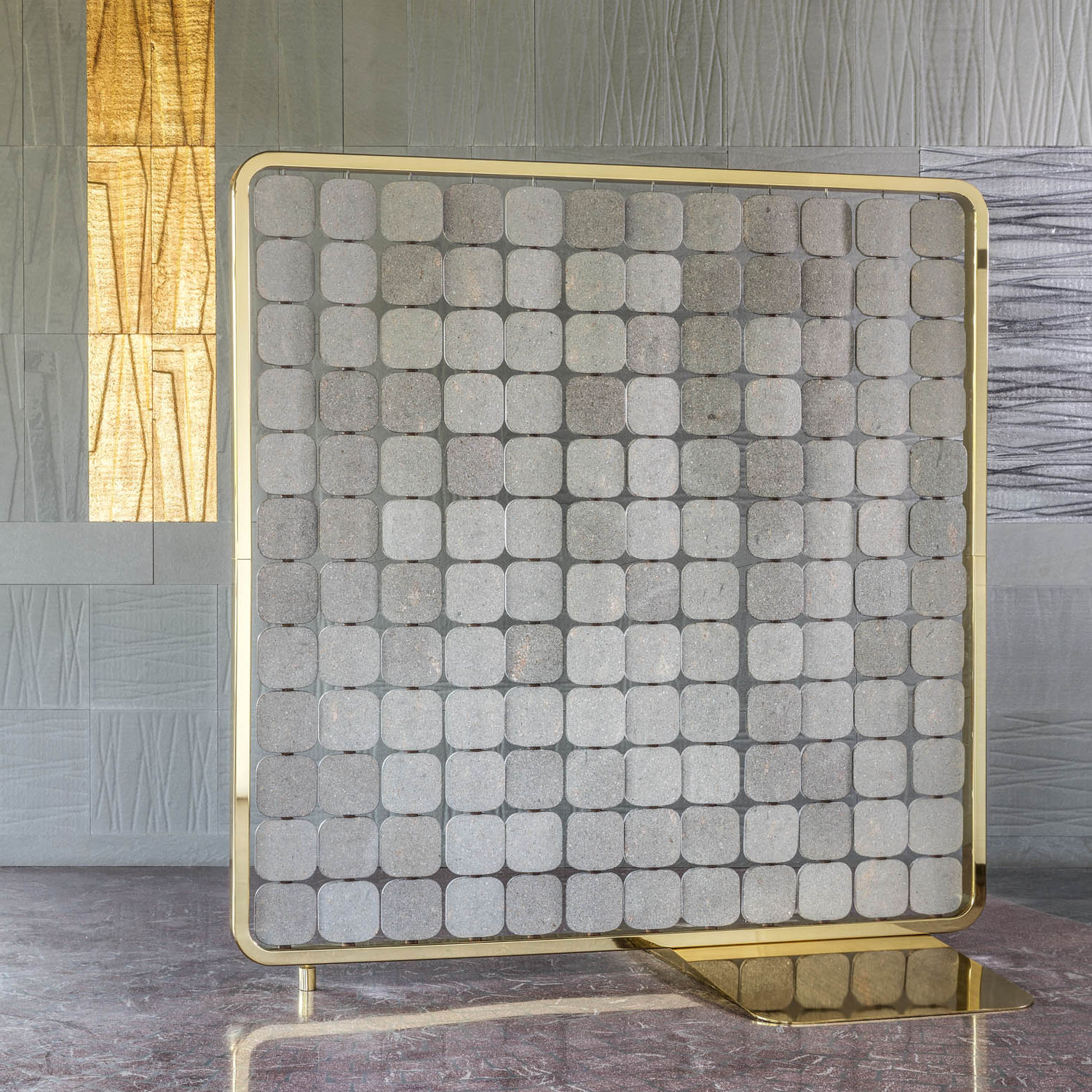 Contemporary screen - STIPPLE SCREEN - EURO PORFIDI - natural stone