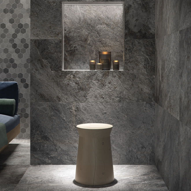 Porcelain stoneware tile - SILVER - KRONOS CERAMICHE - natural finish ...