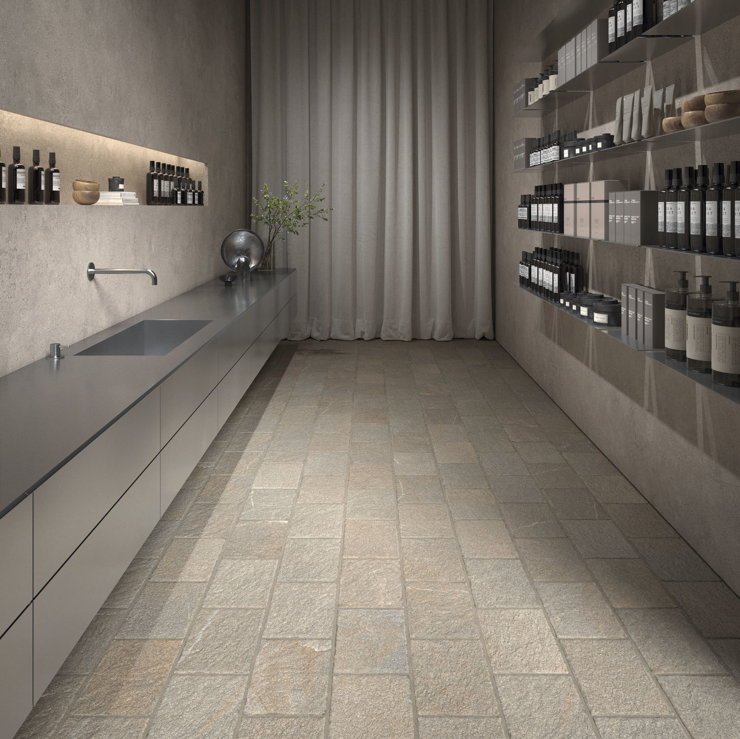 Porcelain stoneware paving slab - BL006 - KRONOS CERAMICHE - indoor ...