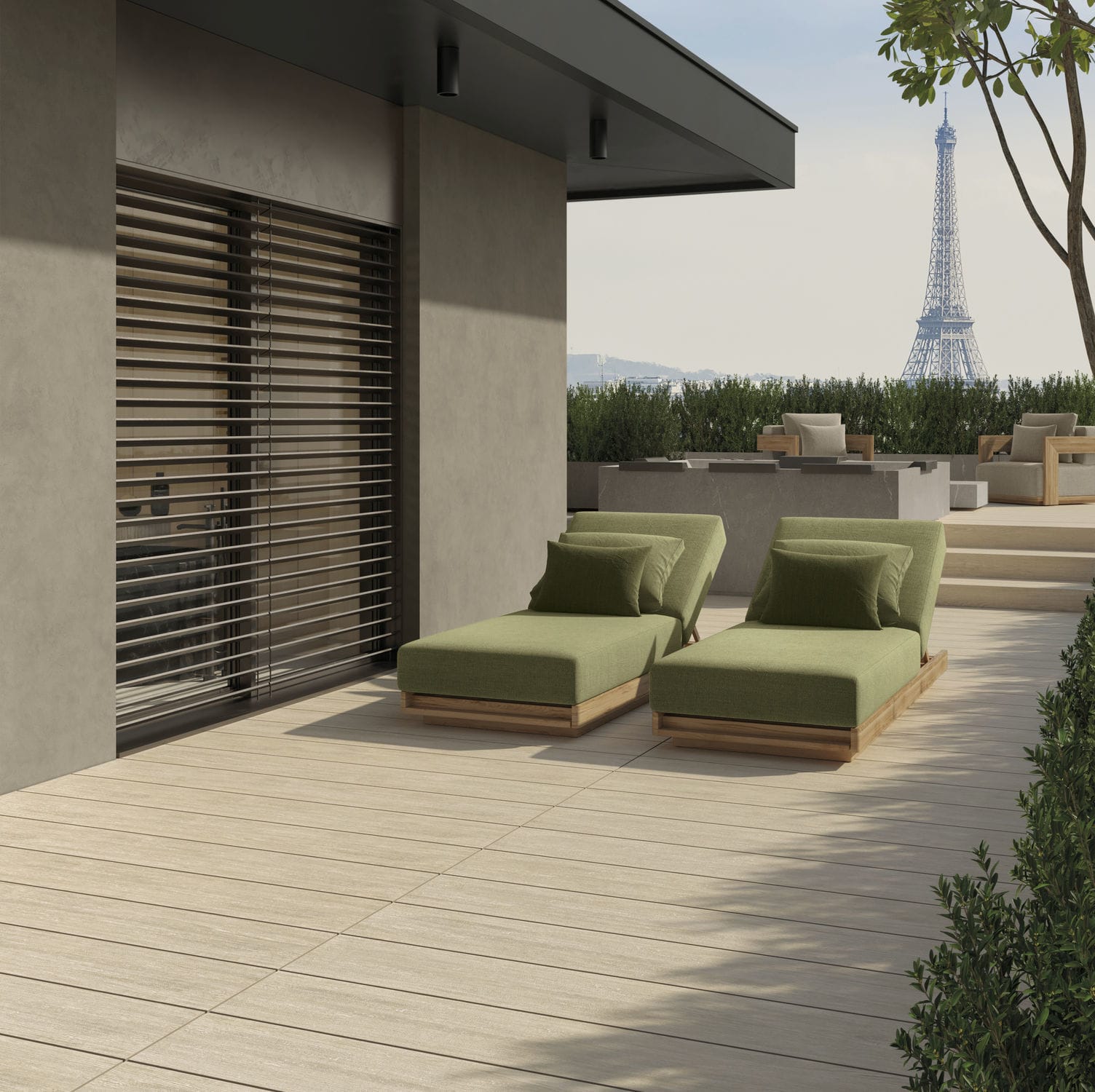 Wood tile - PURE - KRONOS CERAMICHE - natural finish / outdoor / for patio