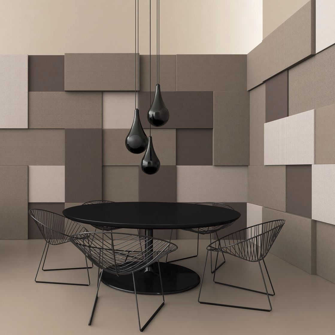 Acoustic wall panel - ATELIER™ - anima&corpo - for flooring / fabric ...