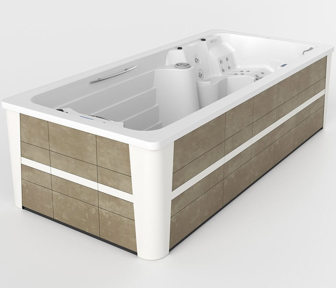 Built-in swim spa - Amazon - AWD - above-ground / rectangular / 3-seater