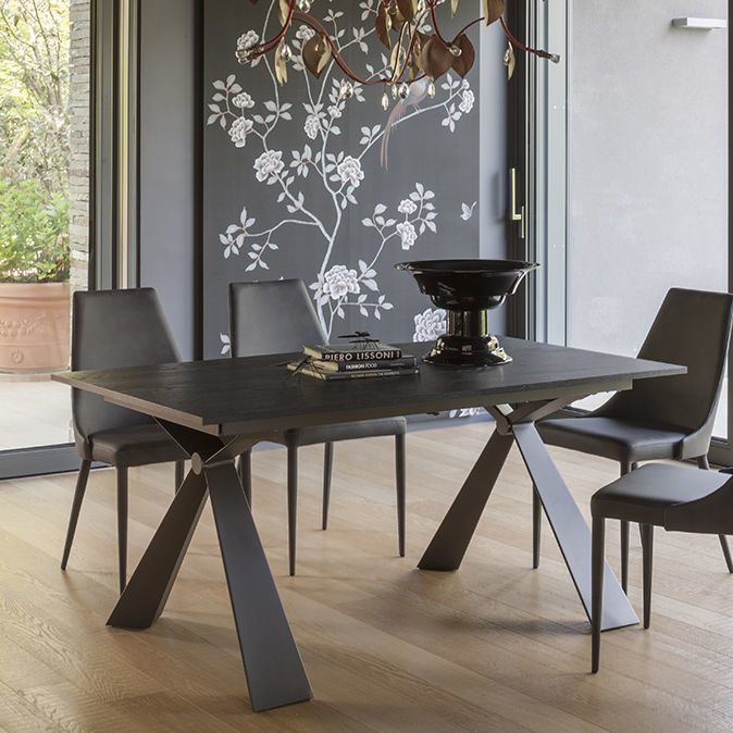 Contemporary dining table - DELTA - altacom italia - ceramic / melamine ...