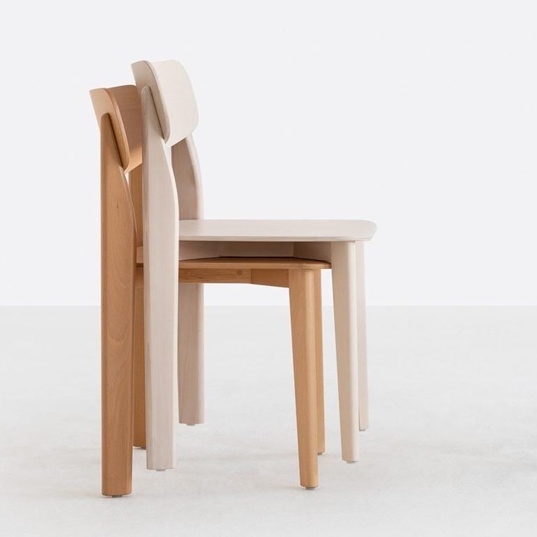 Contemporary chair - Pala - Fameg - indoor / beech / wooden base