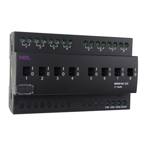 Home automation system switch actuator - HDL-MR0816C.232 - HDL Automation Co., Ltd - DIN rail ...