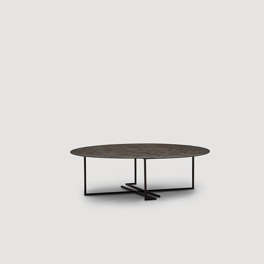 Contemporary coffee table - URUSHI - da - metal / round / home