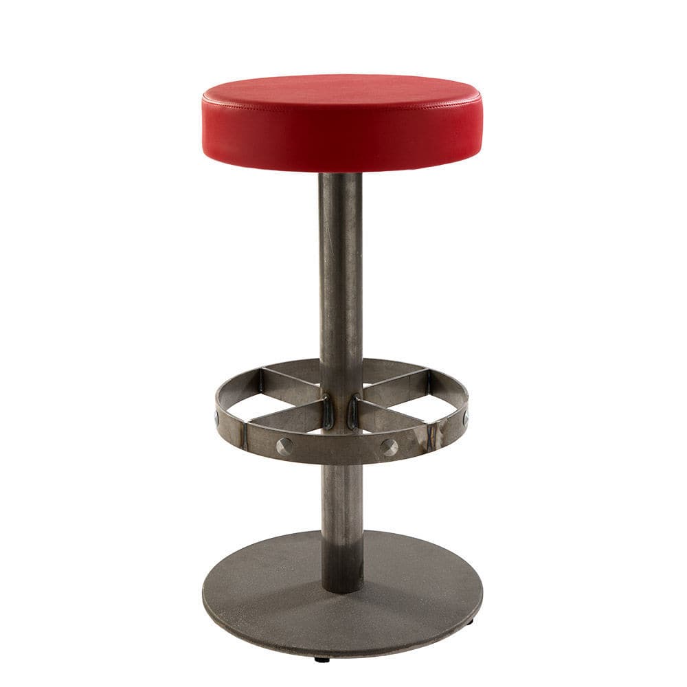 Contemporary bar stool - SGAB-BORG - Vela Arredamenti - leather / iron ...