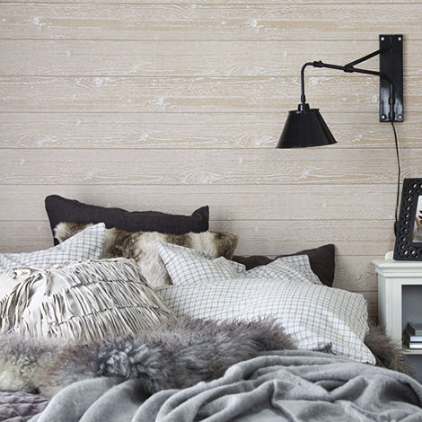 Wooden decorative panel - RUSTIKK - Huntonit - for interior / smooth ...