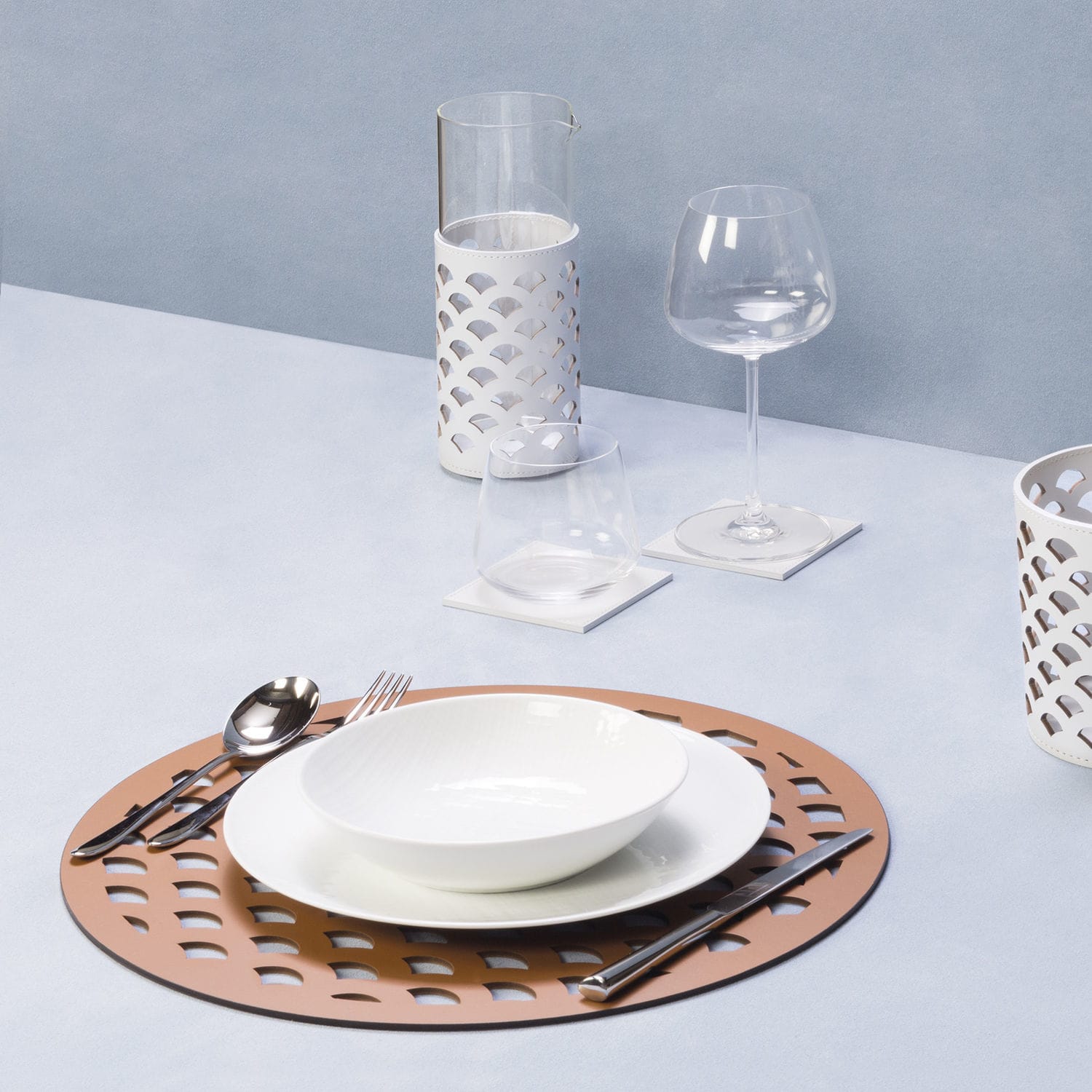 Leather trivet - RUDI - Giobagnara - round / square / rectangular