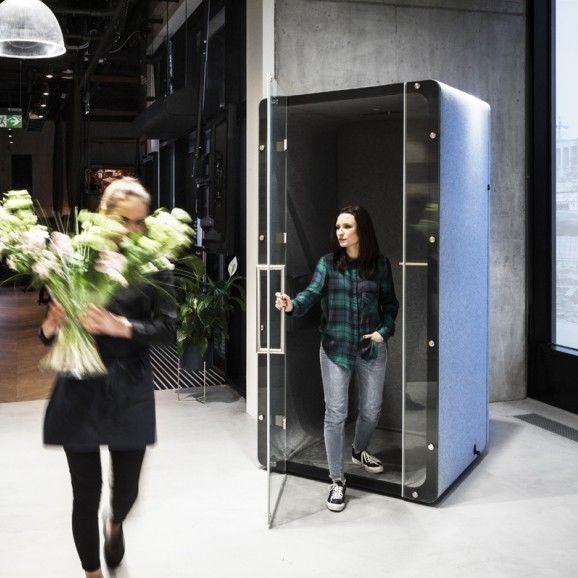 Open plan area phone booth - MELLO - vank - for office / glass