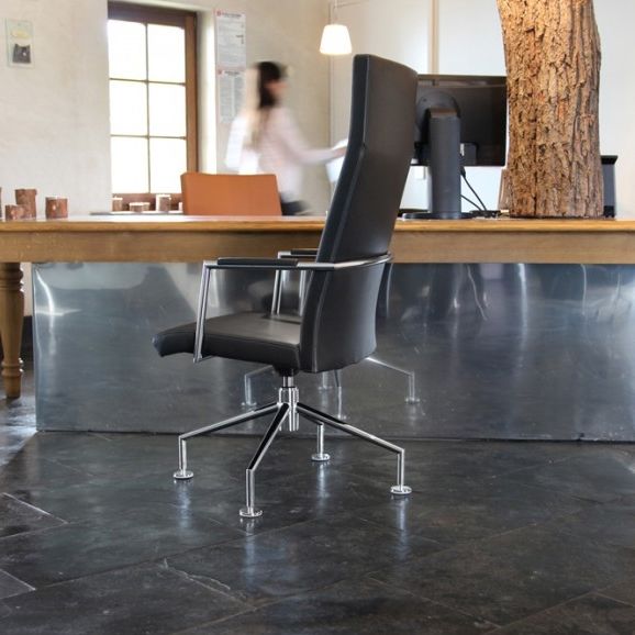 Contemporary executive chair - RANZ - vank - leather / steel / upholstered