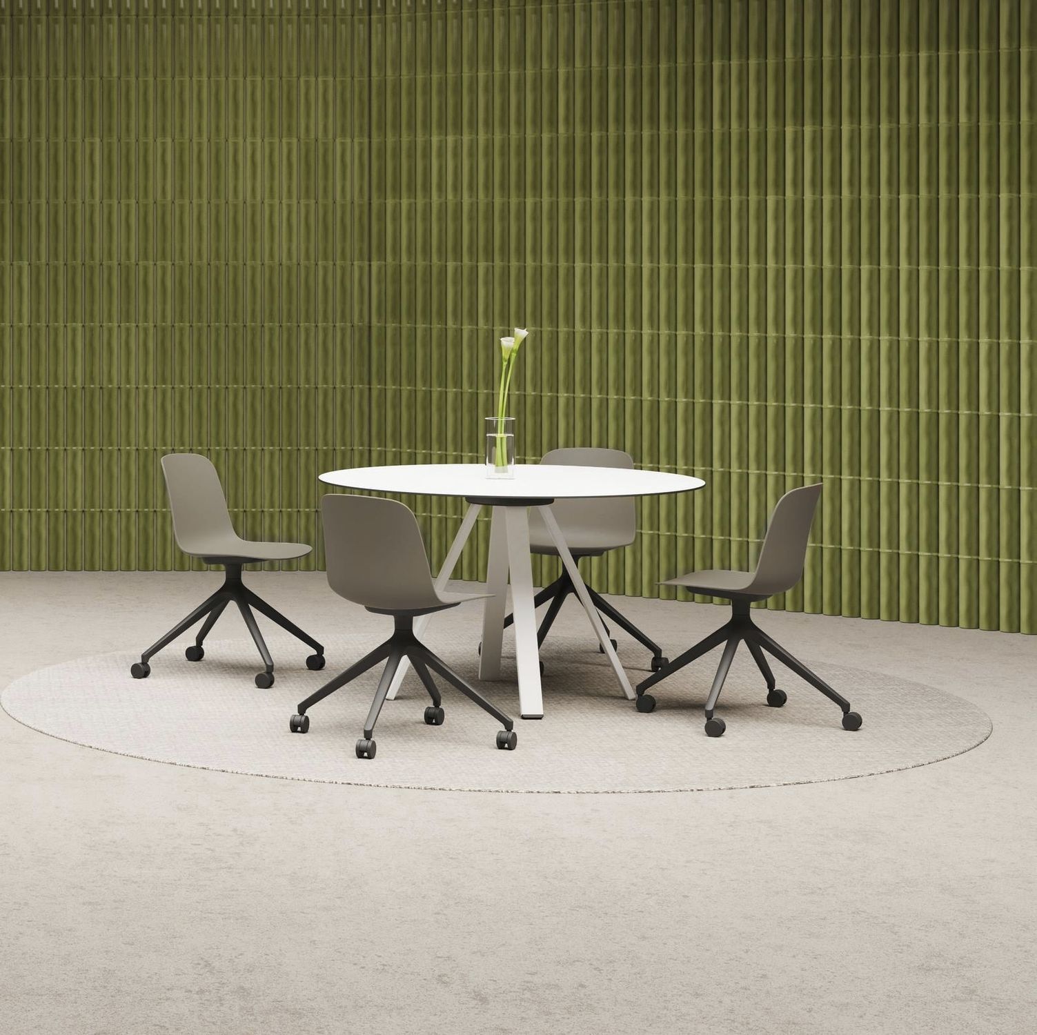 Contemporary office chair - LORIA - vank - indoor / plastic / plastic base