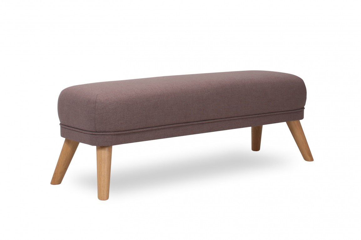 Contemporary pouf - EDEN LONG - HEAVENS - fabric / oak / walnut