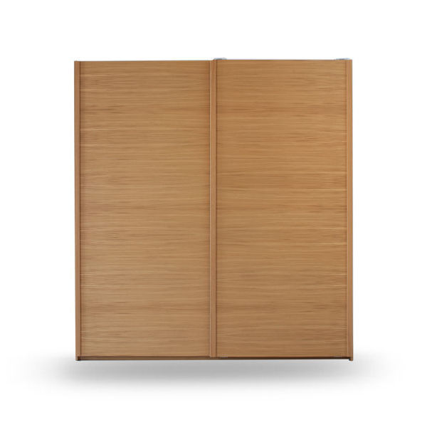Contemporary wardrobe - RĪGA - HEAVENS - oak / walnut / wood veneer