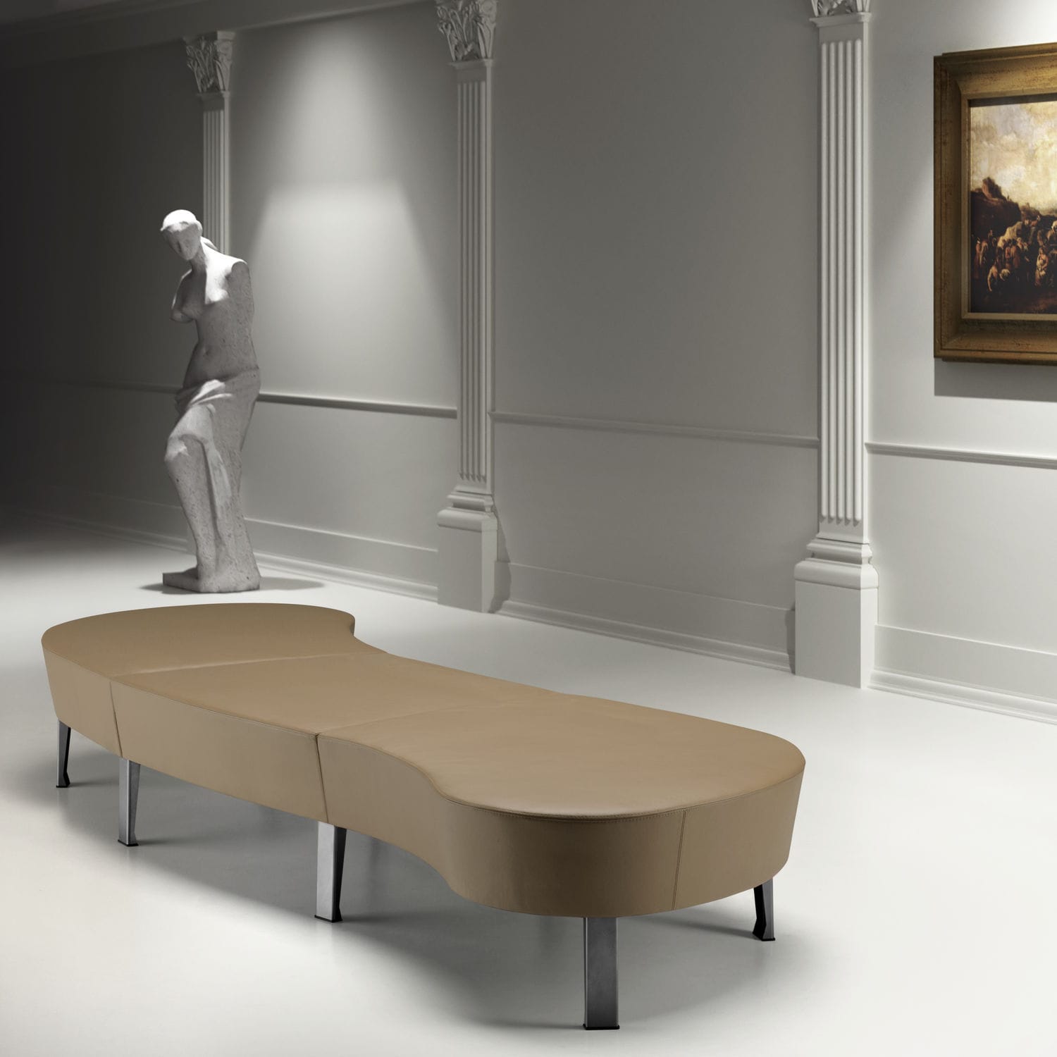 Modular upholstered bench - ZEN - TALIN SRL - contemporary / fabric ...