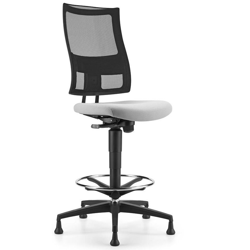 Fabric task stool - ALLYNET - TALIN SPA - upholstered / on casters ...
