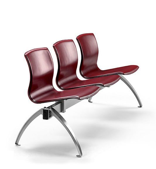 Metal beam chair - WEBTOP - TALIN SRL - leather / MDF / PC